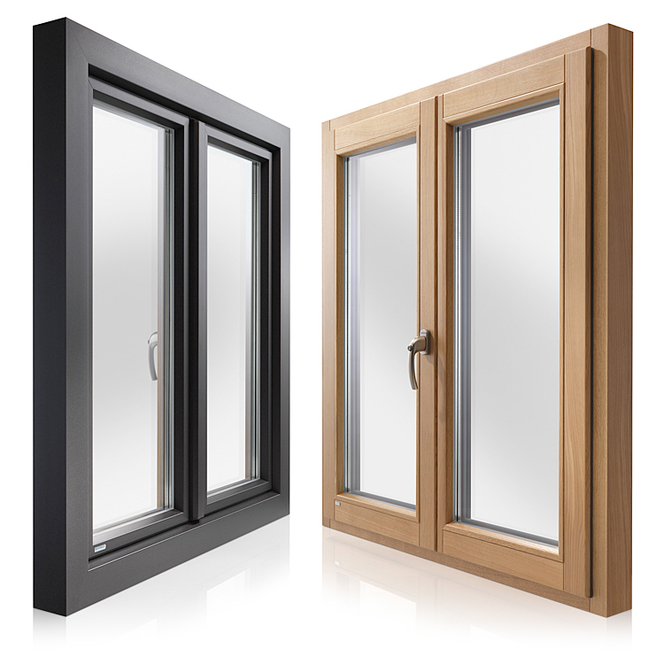 Wood-aluminium windows Natura Solid 96